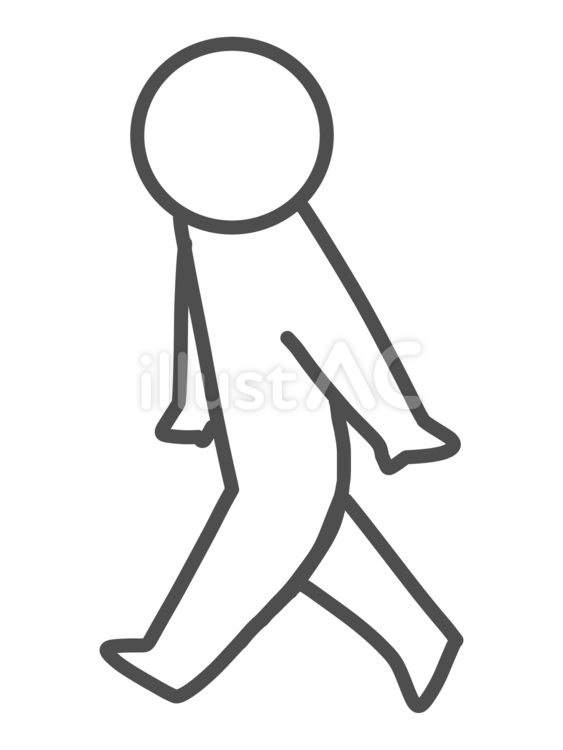歩く人イラスト - No: 24389716｜無料イラスト・フリー素材なら「イラストAC」