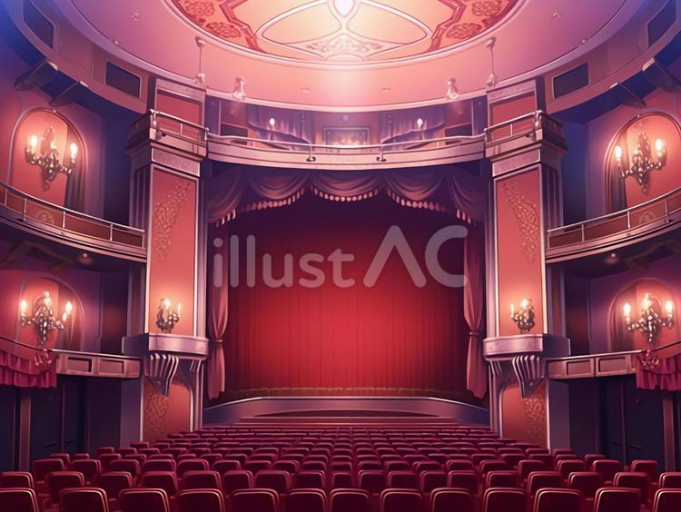 大きな劇場イラスト - No: 24334319／無料イラスト/フリー素材なら「イラストAC」
