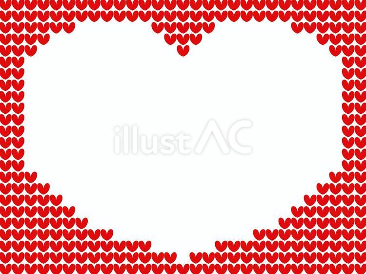 Free Vectors | Large heart frame with heart-shaped dots (red