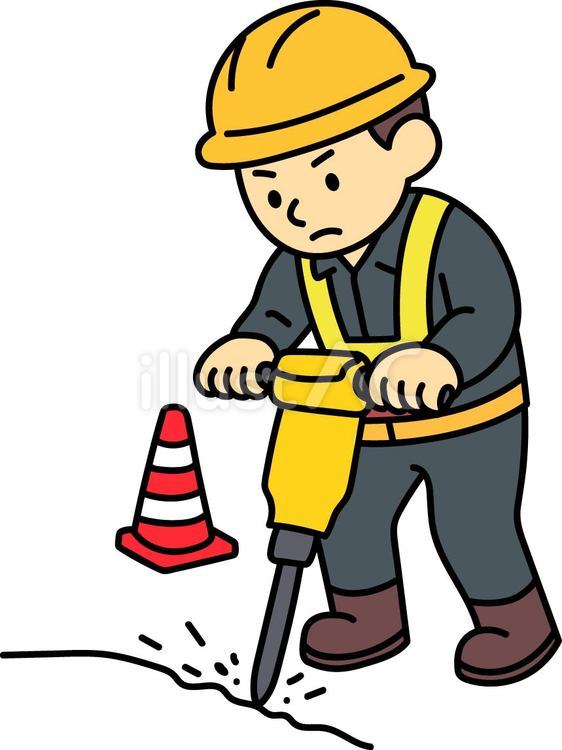道路工事イラスト - No: 26565323｜無料イラスト・フリー素材なら「イラストAC」