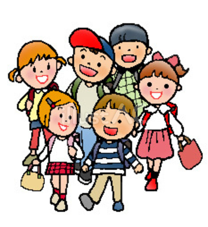 集団登校イラスト - No: 25072209｜無料イラスト・フリー素材なら「イラストAC」