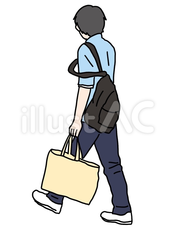 男性 通行人 歩くイラスト - No: 22722884／無料イラスト/フリー素材なら「イラストAC」