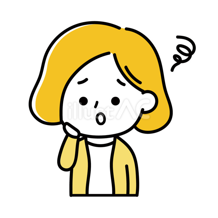 困る女性イラスト No 24753595｜無料イラスト・フリー素材なら「イラストac」