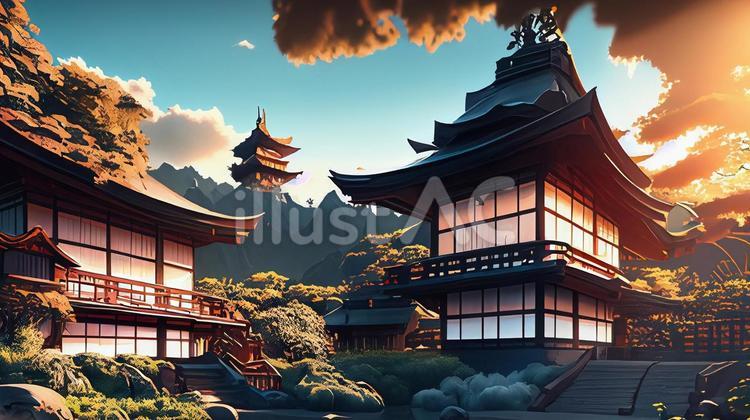 神社イラスト - No: 23876739｜無料イラスト・フリー素材なら「イラストAC」