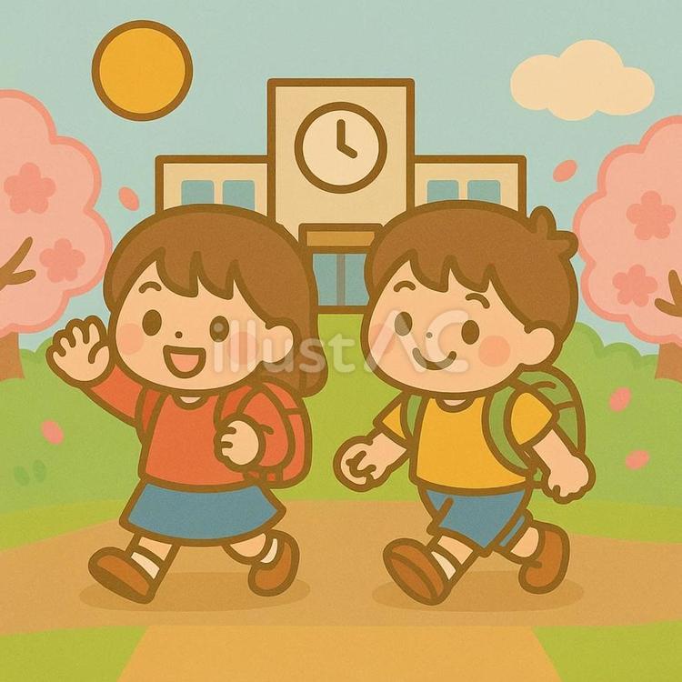 登校イラスト - No: 26427481｜無料イラスト・フリー素材なら「イラストAC」