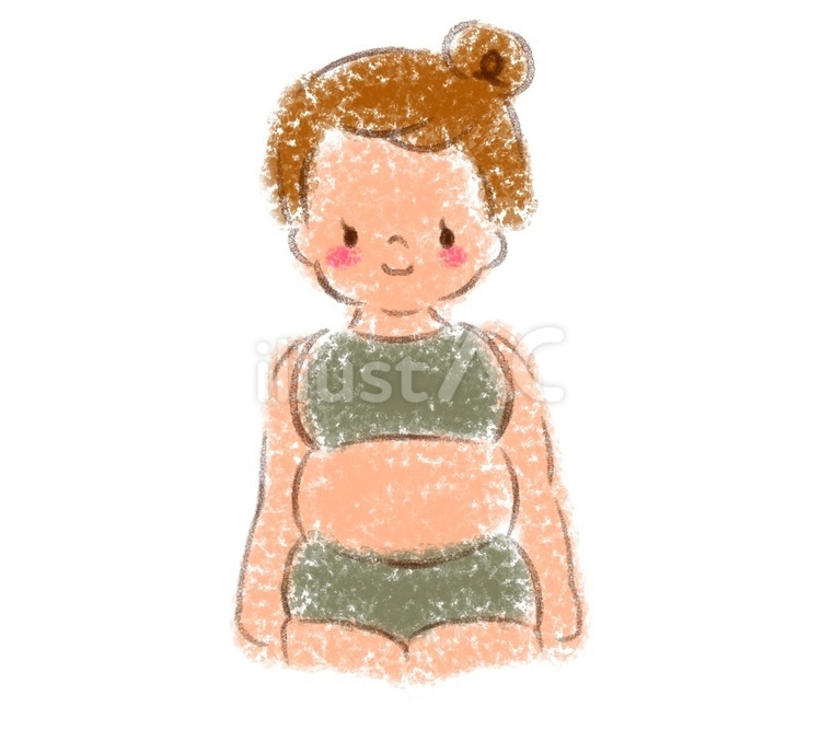 ぽっちゃりさんな女性のモデルイラスト - No: 23333017｜無料イラスト・フリー素材なら「イラストAC」