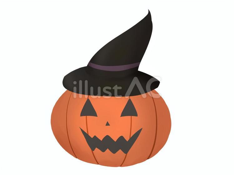ハロウィンパンプキン ハット付イラスト No 24399734｜無料イラスト・フリー素材なら「イラストac」 