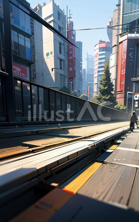 日本の渋谷の街中-昼4イラスト - No: 24886301｜無料イラスト・フリー素材なら「イラストAC」