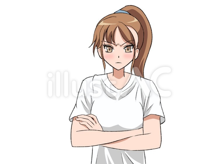 腕を組んで怒っている女性イラスト No 22954678/無料イラスト フリー素材なら「イラストac」