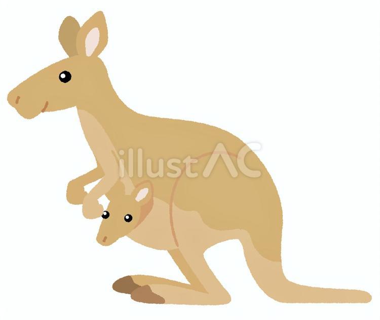 かわいいカンガルー親子のイラスト11イラスト No 24656811|無料イラスト・フリー素材なら「イラストac」