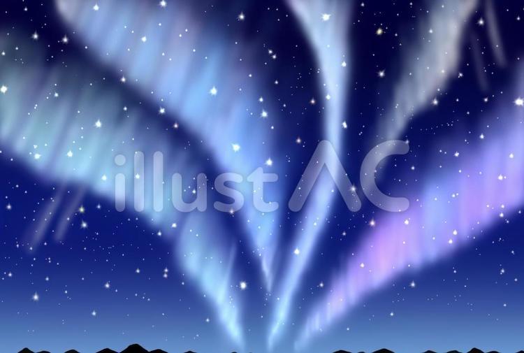 オーロラのある風景イラスト - No: 2651139｜無料イラスト・フリー素材なら「イラストAC」