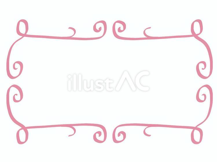 オシャレフレーム ピンクイラスト - No: 24253480｜無料イラスト・フリー素材なら「イラストAC」