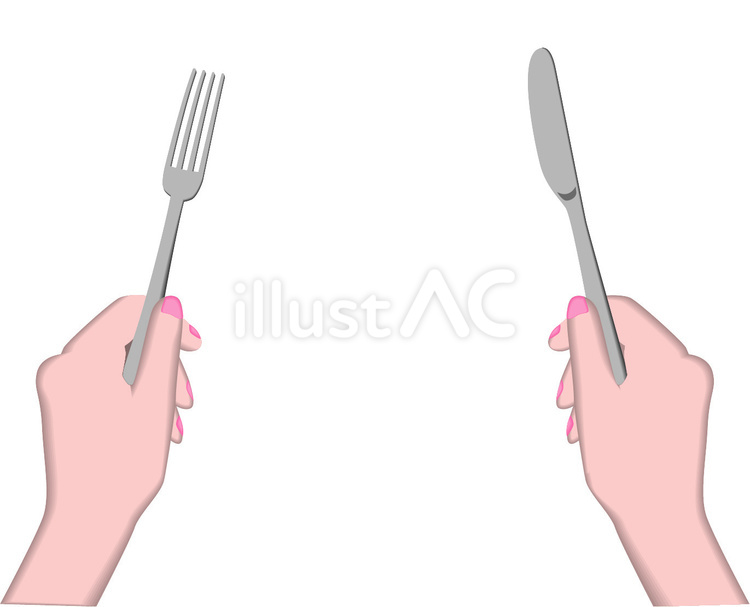 ナイフとフォーク イラスト - No: 23307121｜無料イラスト・フリー素材なら「イラストAC」