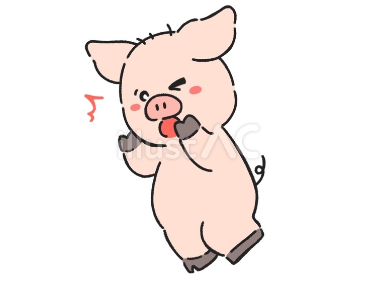 Free Vectors | A surprised pig screaming
