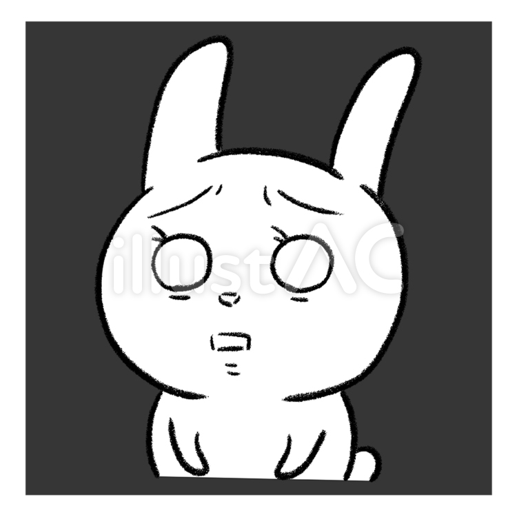 呆然となるうさぎちゃんイラスト - No: 23108548｜無料イラスト・フリー素材なら「イラストAC」