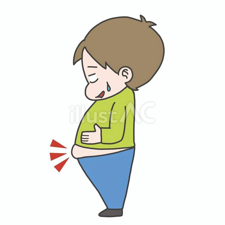 メタボ気味の男性のイラストイラスト - No: 26265166｜無料イラスト・フリー素材なら「イラストAC」