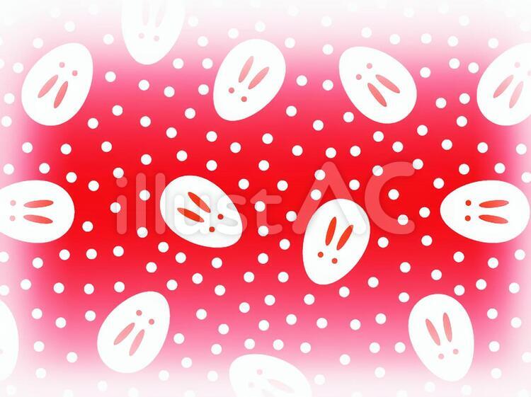 Free Vectors | Snow rabbit pattern background on red