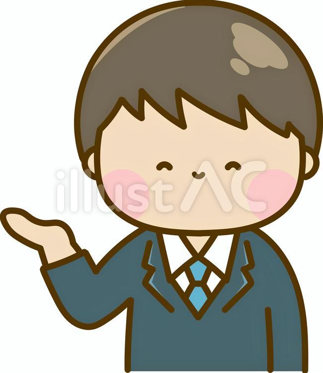 案内をするスーツの男性イラスト No 2045379/無料イラスト フリー素材なら「イラストac」